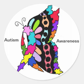 Autism Awareness Butterfly Stickers | Zazzle