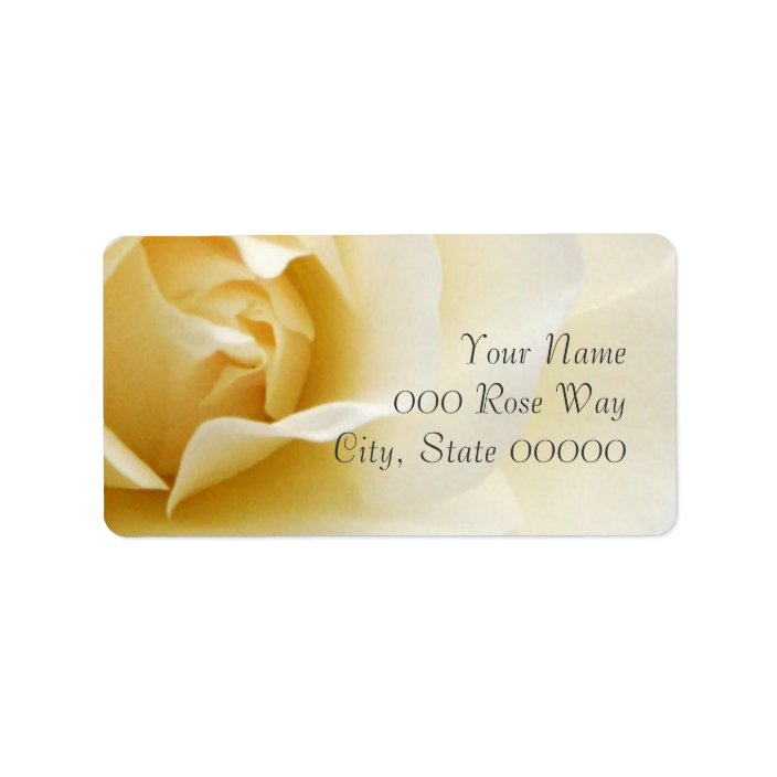 Single Creamy White Rose Wedding Address Labels | Zazzle.com