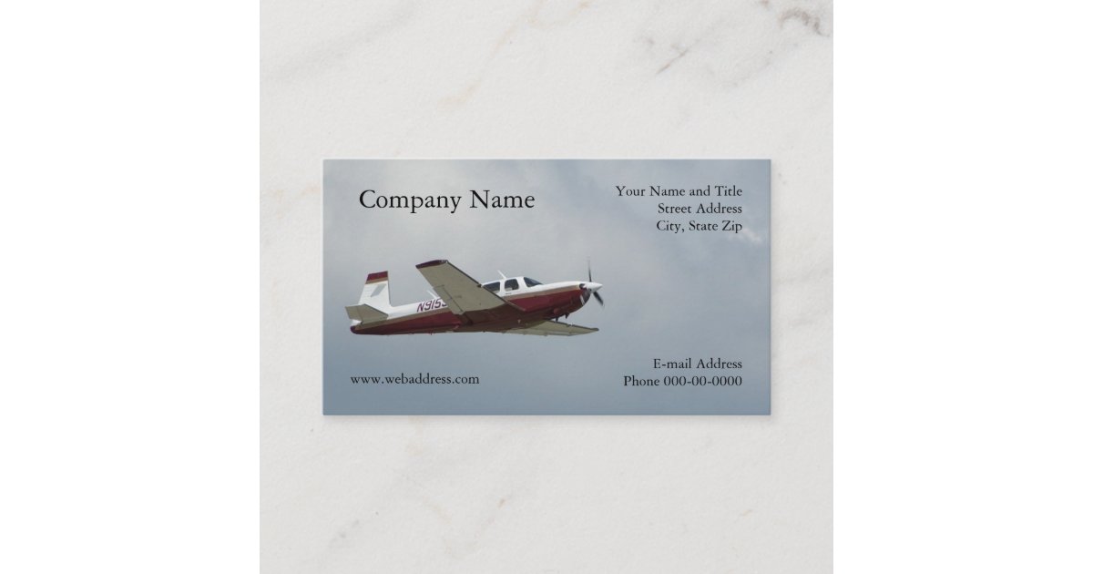 Single Engine Plane Business Card | Zazzle