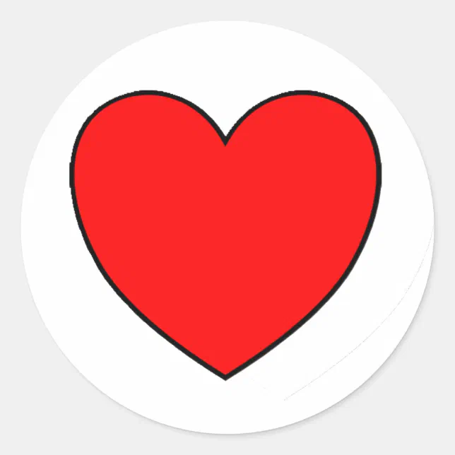 Single Heart Sticker | Zazzle