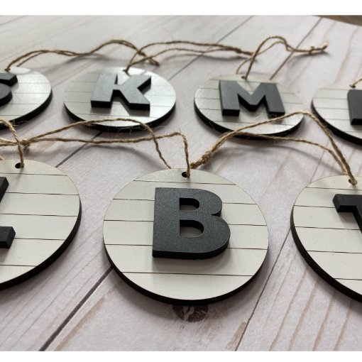 Single Initial Monogram 3D Christmas Ornament | Zazzle