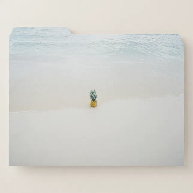 Single pineapple on the beach file folder | Zazzle