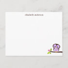 Owl Thank You Card Note Purple | Zazzle.com