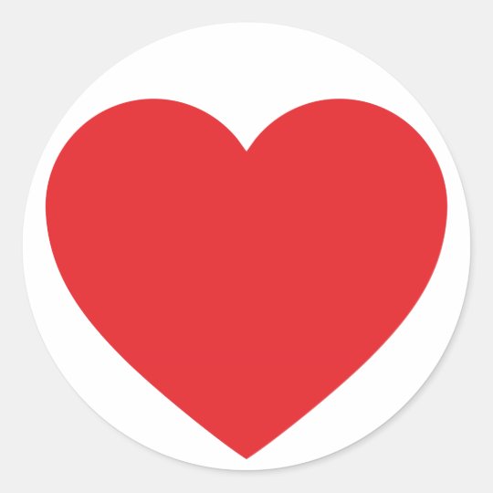 Single Red Heart Stickers | Zazzle.com