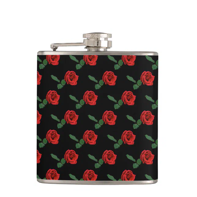Single Red Rose Flask | Zazzle