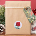 Single Red Rose Matching Stickers | Zazzle