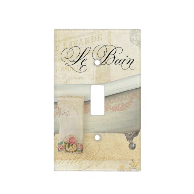 Single Toggle Le Bain (for the Bathroom) Light Switch Cover | Zazzle