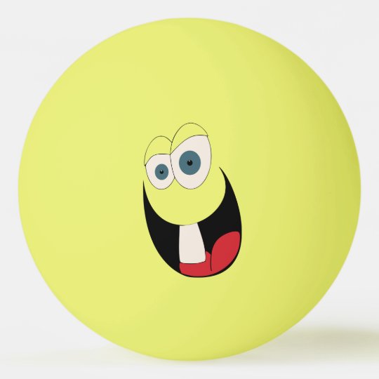 Single Tooth Funny Face Ping Pong Ball | Zazzle.com