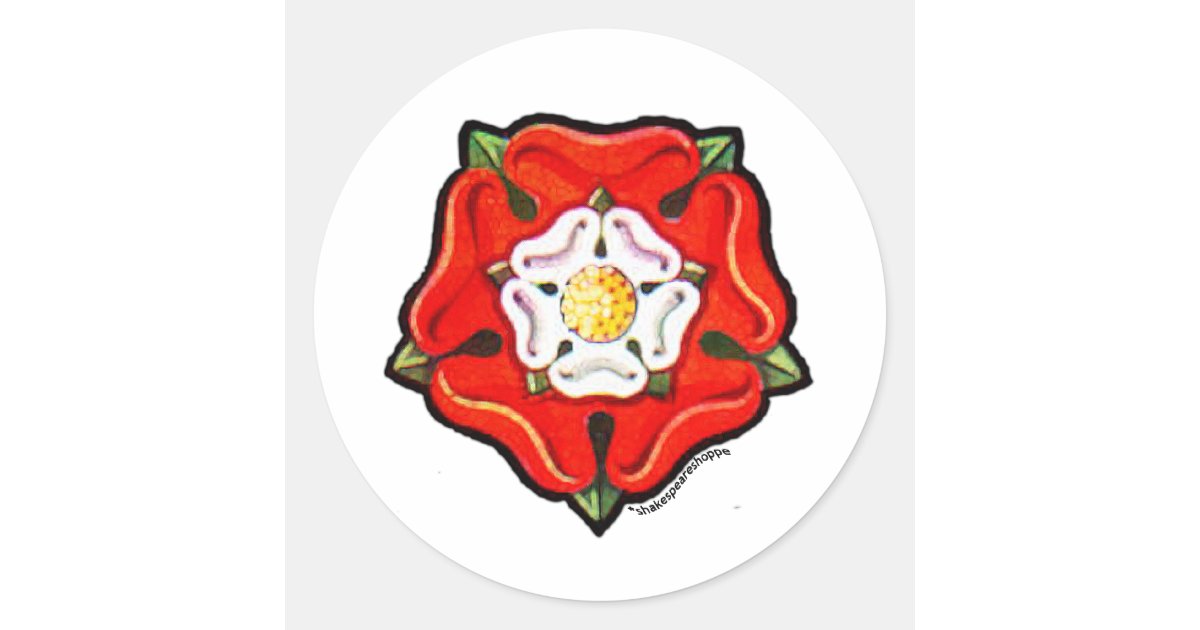 Single Tudor Rose Classic Round Sticker | Zazzle
