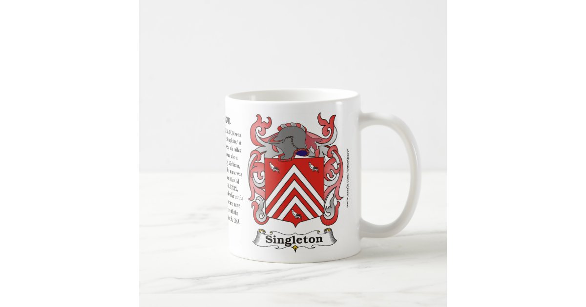 Singleton Family Coat of Arms Mug | Zazzle