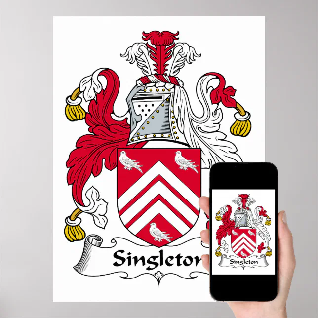 Singleton Family Crest Poster | Zazzle