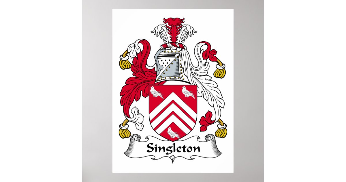 Singleton Family Crest Poster | Zazzle