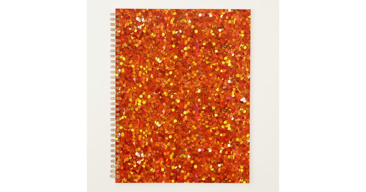 Sinopia Orange Glitter Planner | Zazzle