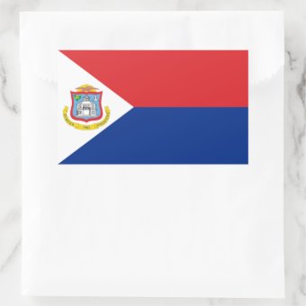 Sint Maarten, Saint Martin Flag, Dutch/Netherlands Rectangular Sticker | Zazzle