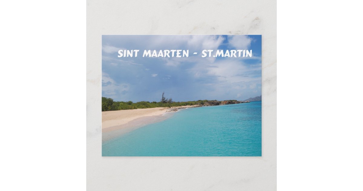 Sint Maarten - St. Martin Beach Scene Postcard | Zazzle