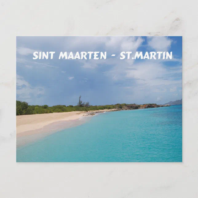 Sint Maarten - St. Martin Beach Scene Postcard | Zazzle