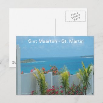 Sint Maarten - St. Martin Ocean Blue Seascape Postcard | Zazzle