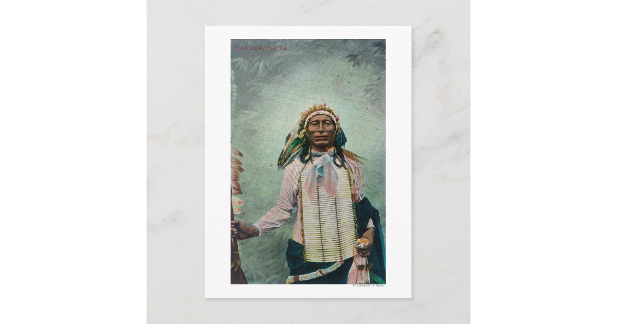 Sioux Chief Iron Tail Portrait Postcard | Zazzle.com