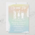 Sip and Dip Pool Party Birthday Party Invitation | Zazzle