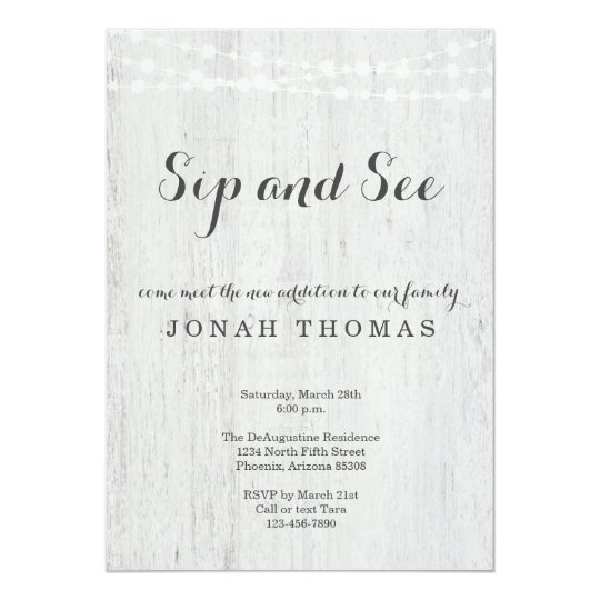 Sip and See Invitation - Gender Neutral | Zazzle.com