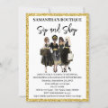 Sip and Shop Pop Up Shop Invitation | Zazzle
