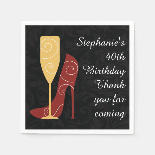 Sip in Style Wine Champagne Paper Napkins | Zazzle