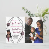 Sip & See Nursing Mother with Newborn Baby Shower Invitation | Zazzle