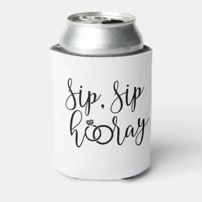 Sip Sip Hooray Bachelorette Party Can Cooler | Zazzle