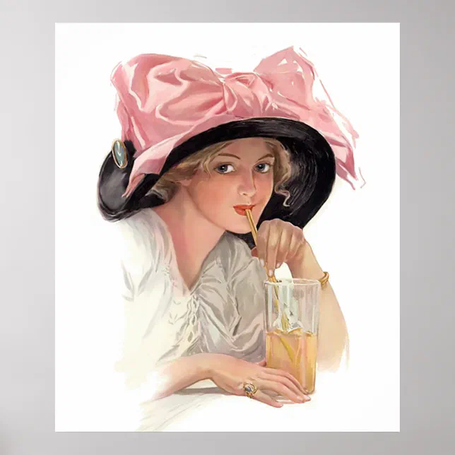 Sipping Soda Poster | Zazzle