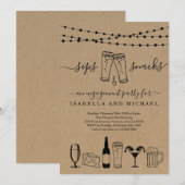 Sips and Snacks Beer and Appetizers Invitation | Zazzle