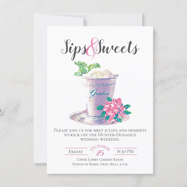 Sips & Sweets Invitation | Zazzle