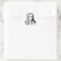 Sir Isaac Newton Famous Scientist math physics Classic Round Sticker ...