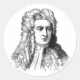 Sir Isaac Newton Famous Scientist math physics Classic Round Sticker ...