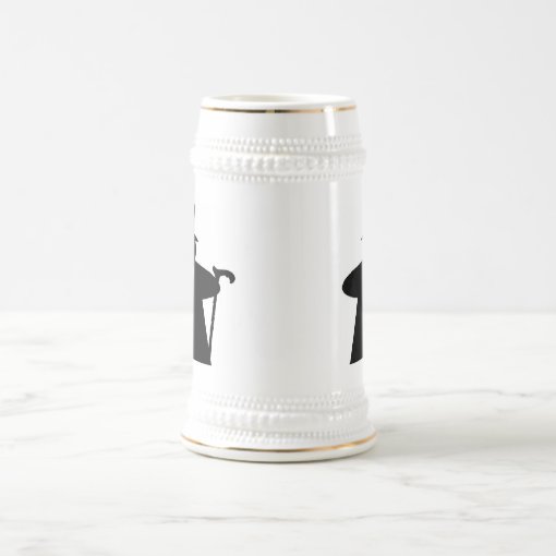 Sir Meeple dapper gamer stein | Zazzle