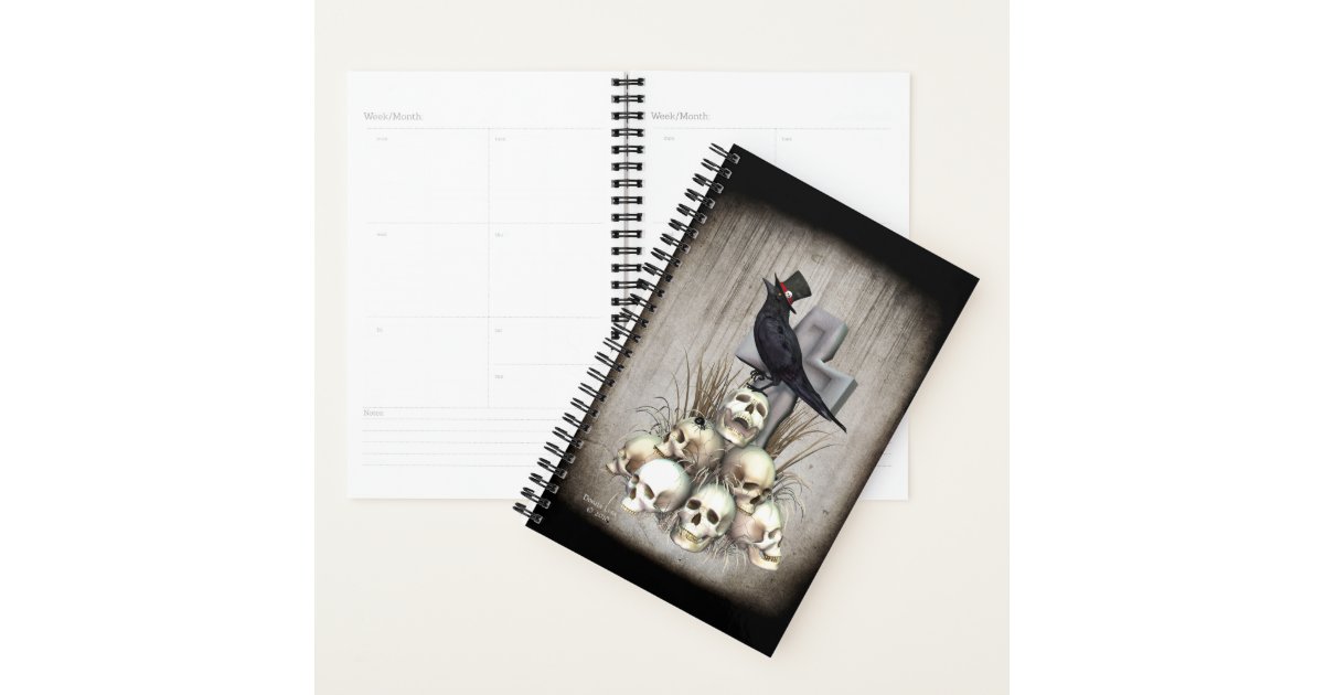 Sir Raven Skully Gothic Planner | Zazzle