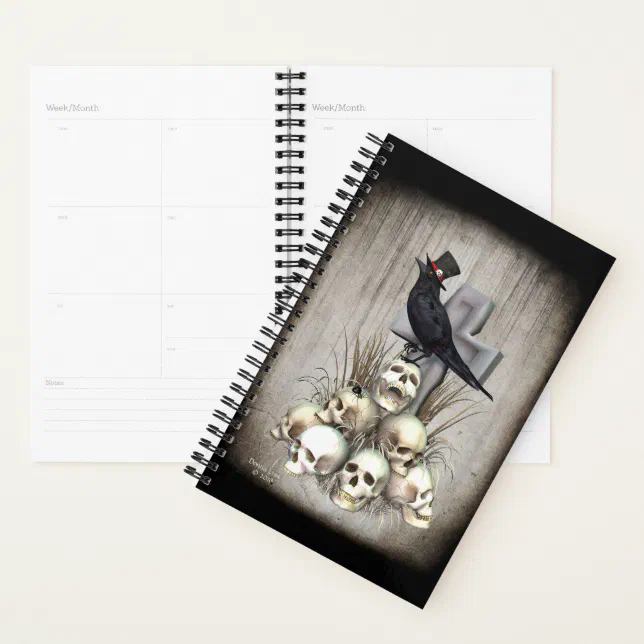 Sir Raven Skully Gothic Planner | Zazzle