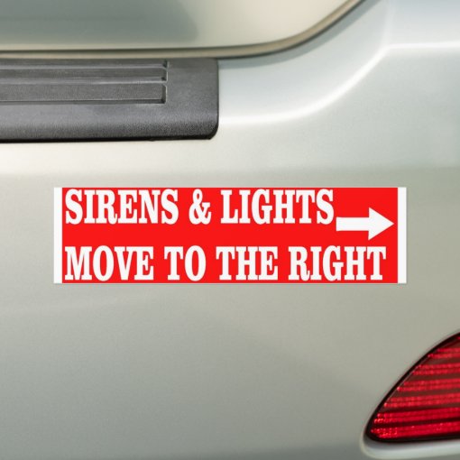 SIRENS & LIGHTS BUMPER STICKER | Zazzle