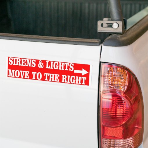 SIRENS & LIGHTS BUMPER STICKER | Zazzle