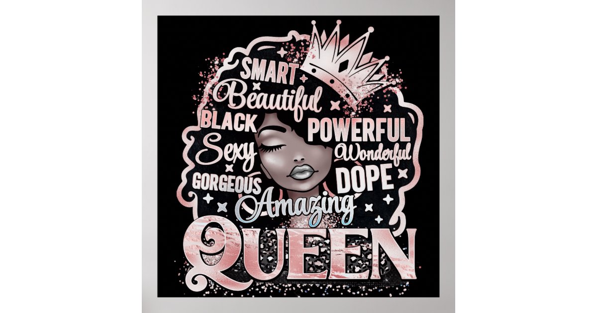 Sista Black Queen Melanin Woman Black Girl Magic Poster | Zazzle