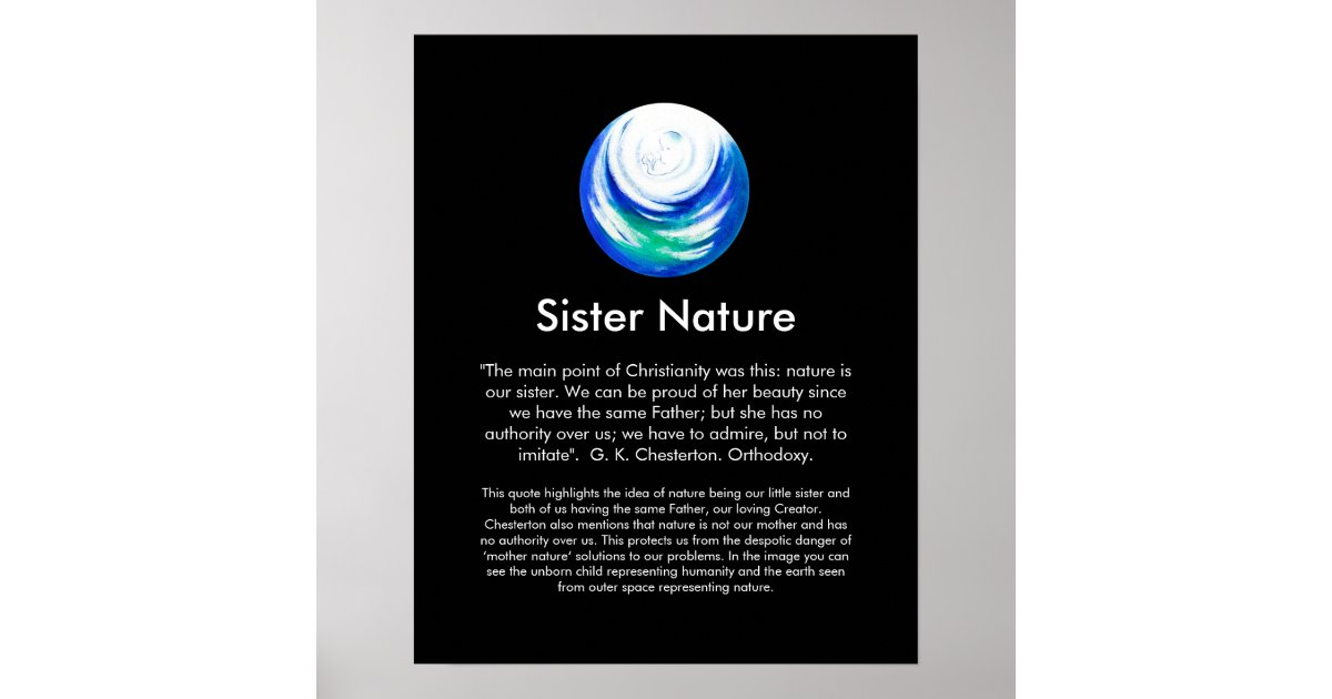 Sister Nature Poster | Zazzle