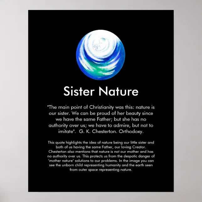 Sister Nature Poster | Zazzle