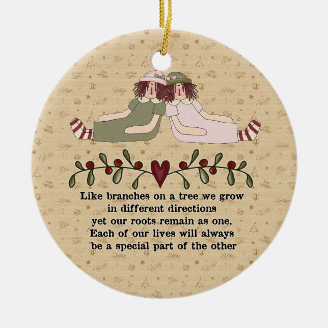 Sister Ornament Poem Zazzle