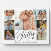 Sister Photo Collage Typography Keepsake Plaque | Zazzle