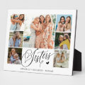 Sister Photo Collage Typography Keepsake Plaque | Zazzle