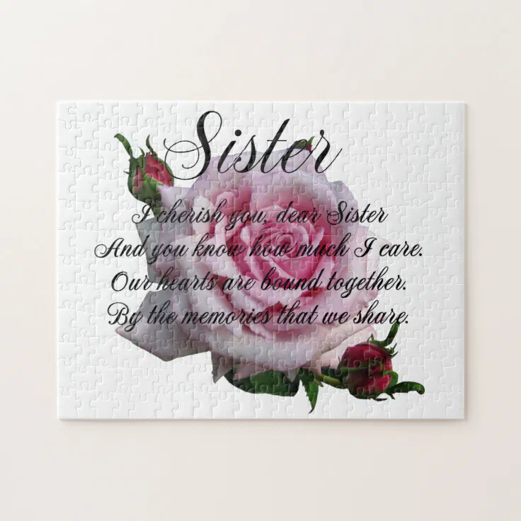 SISTER QUOTE JIGSAW PUZZLE | Zazzle
