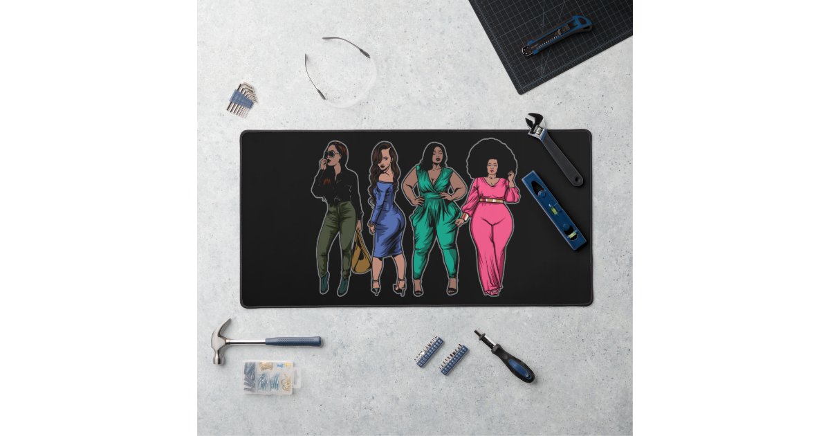 Sister Sistas Black Women Melanin Woman Sis Magic Desk Mat | Zazzle
