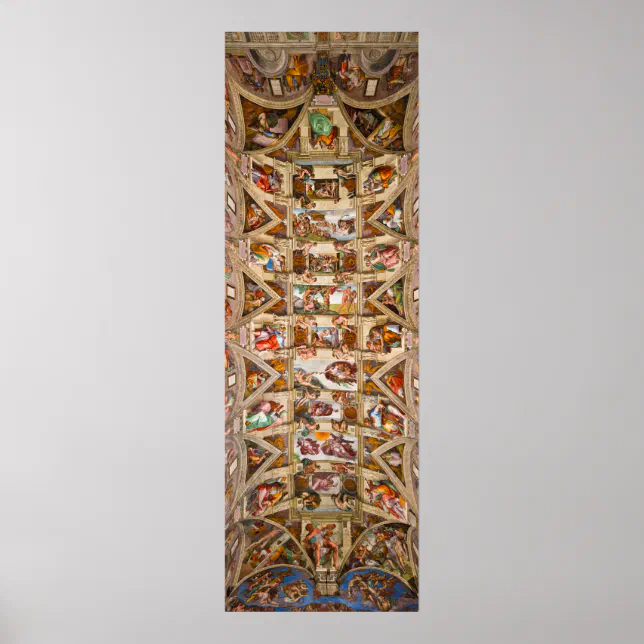 Sistine Chapel Ceiling, 1512 by Michelangelo Poster | Zazzle