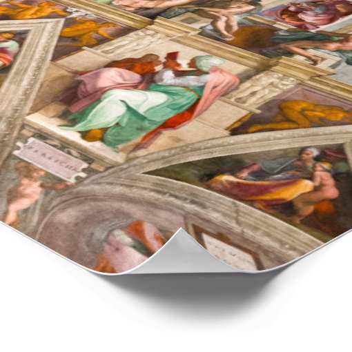 Sistine Chapel Ceiling by Michelangelo Buonarroti Poster | Zazzle