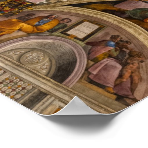 Sistine Chapel Ceiling by Michelangelo Poster | Zazzle