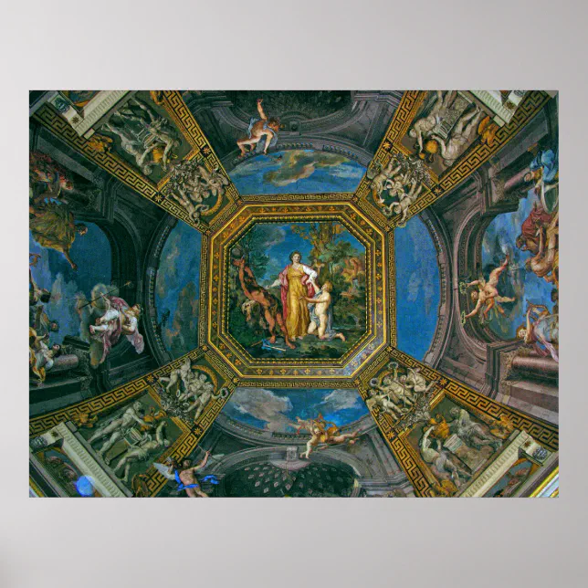 Sistine Chapel Ceiling Detail Poster | Zazzle